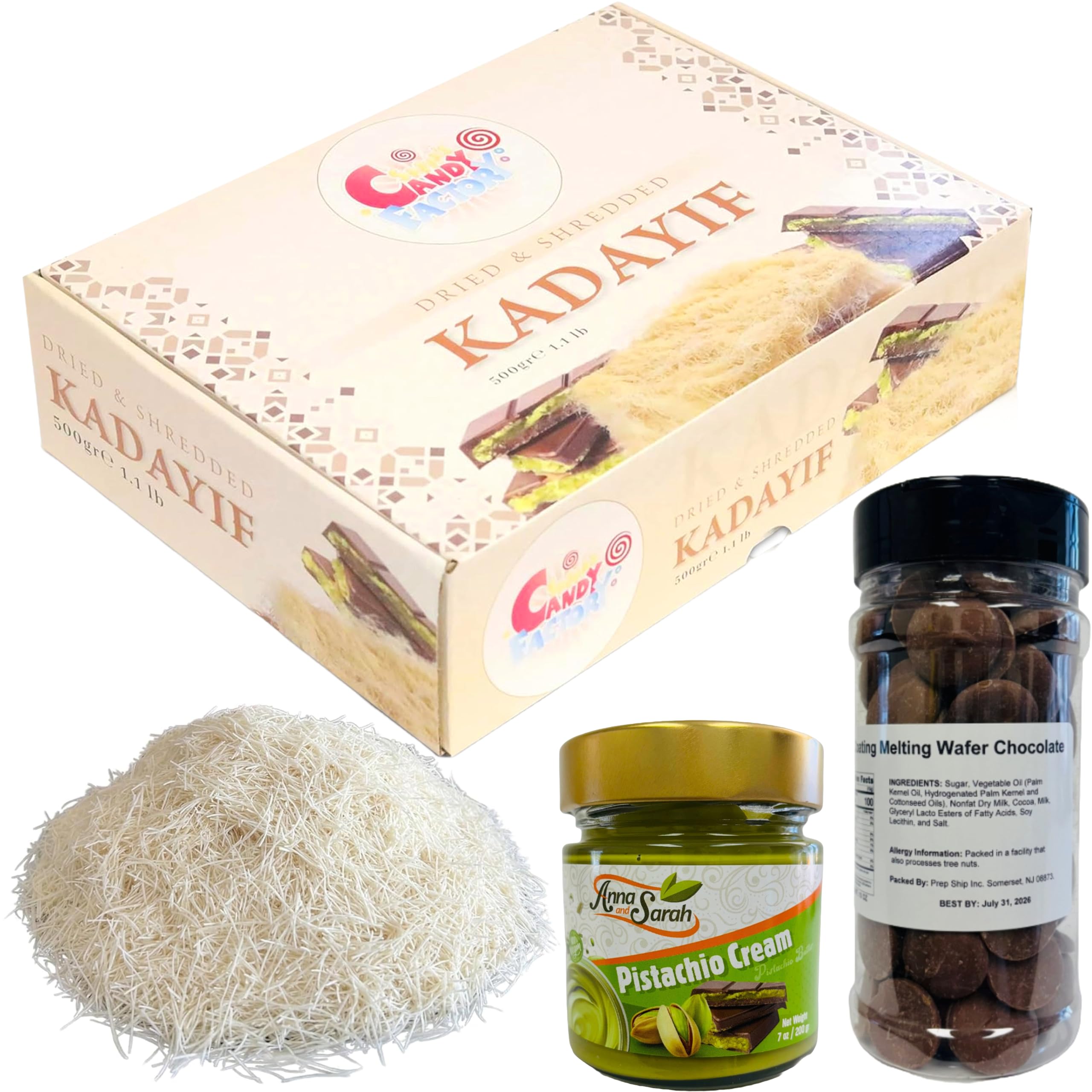 Premium Kadayif & Pistachio Cream Set - 3 Items – Sarah's Candy Factory