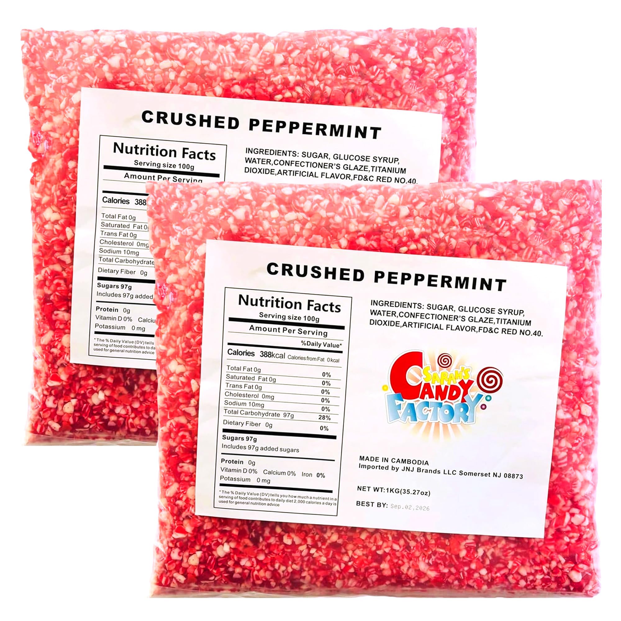 Sarah's Candy Factory 2.2 Lbs Crushed Peppermint Candy