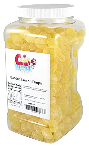 Sanded Lemon Drops Candy - Gluten Free 6 Lbs Jar for Sweet Treats ...