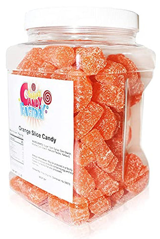 Orange Slice Candy Jar - Sarah's Candy Factory, 3 Lbs of Deliciousness