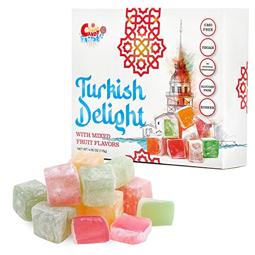 Turkish Delight Assorted Fruit Flavors - Sarah's Candy Factory 4.05 oz