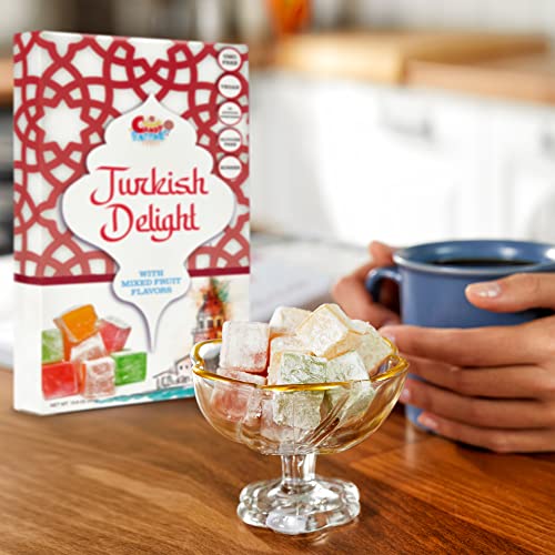 Turkish Delight Assorted Fruit Flavors - 8.8 oz Gourmet Treats – Sarah ...
