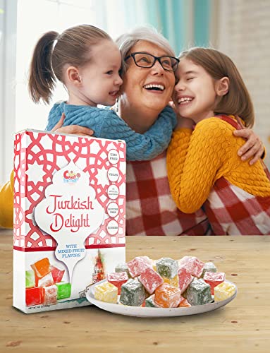 Turkish Delight Assorted Fruit Flavors - 8.8 oz Gourmet Treats – Sarah ...